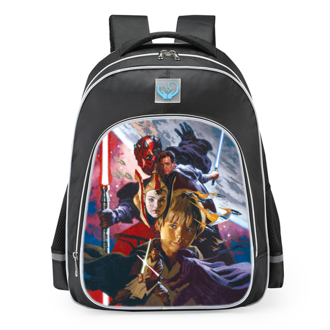 Star Wars The Phantom Menace Characters Backpack Rucksack | Trendapack