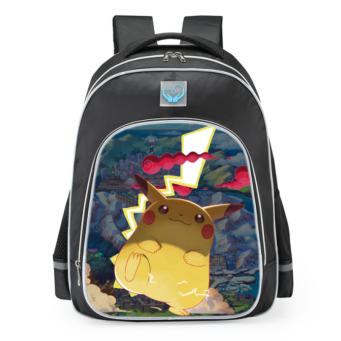 Pokemon Sword And Shield GMax Pikachu School Backpack | Trendapack