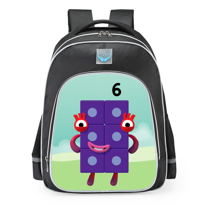 Number Blocks Number Six School Backpack | Trendapack