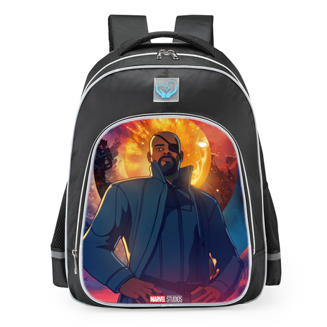 Disney+ Marvel What If…? Nick Fury School Backpack | Trendapack